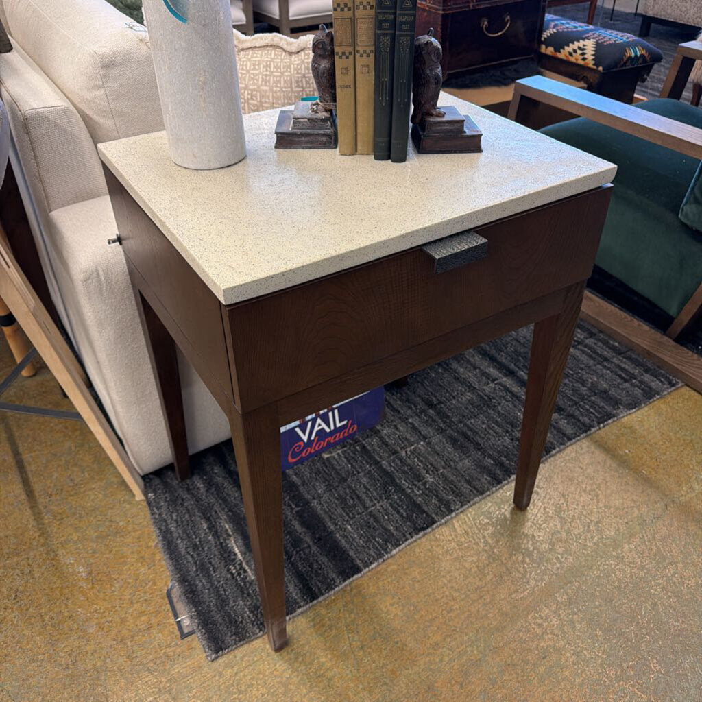 THEO ALEXANDER STONE TOP NITESTAND – Nest Furnishings